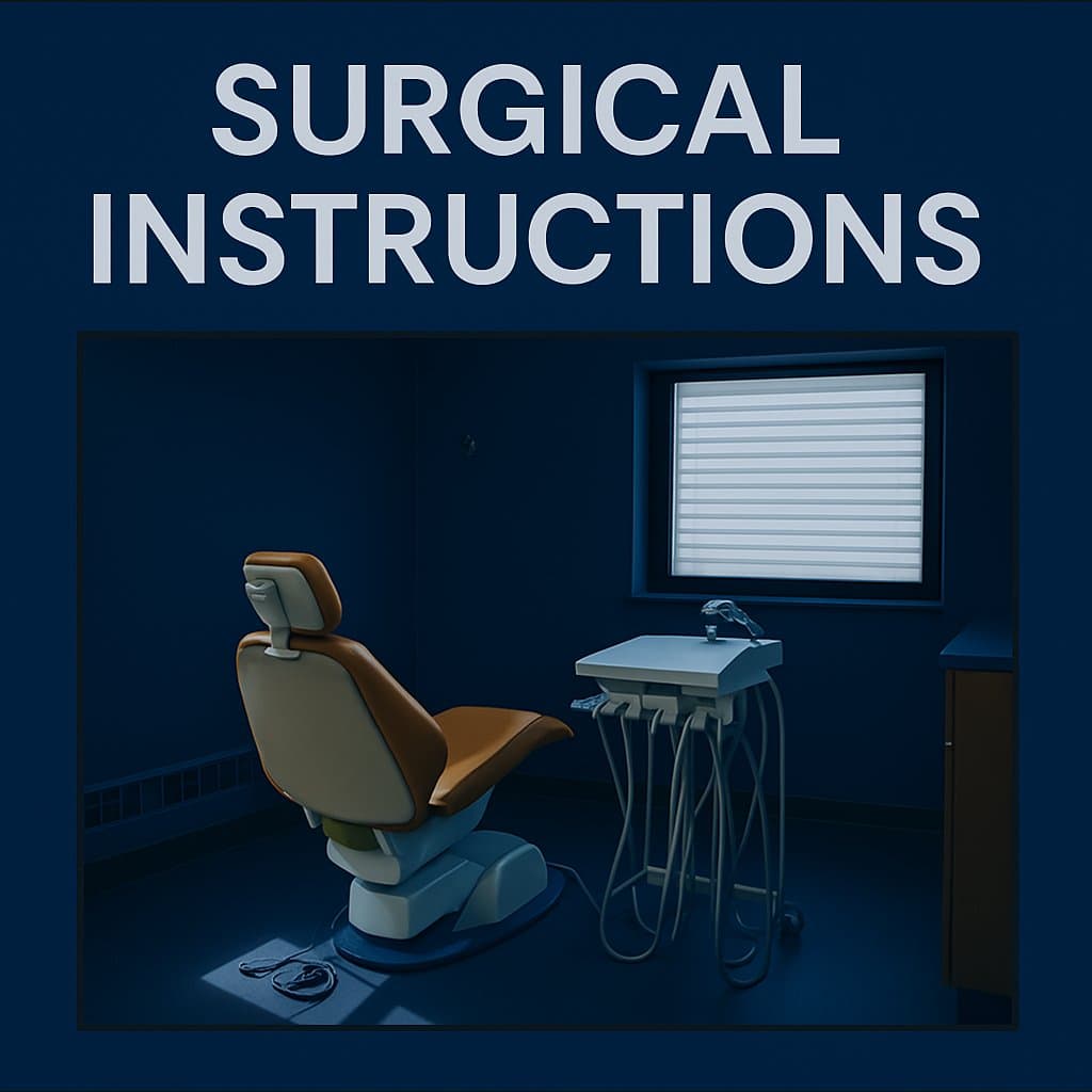 Surgical Instructions - CENTRAL PARK ORAL SURGERY